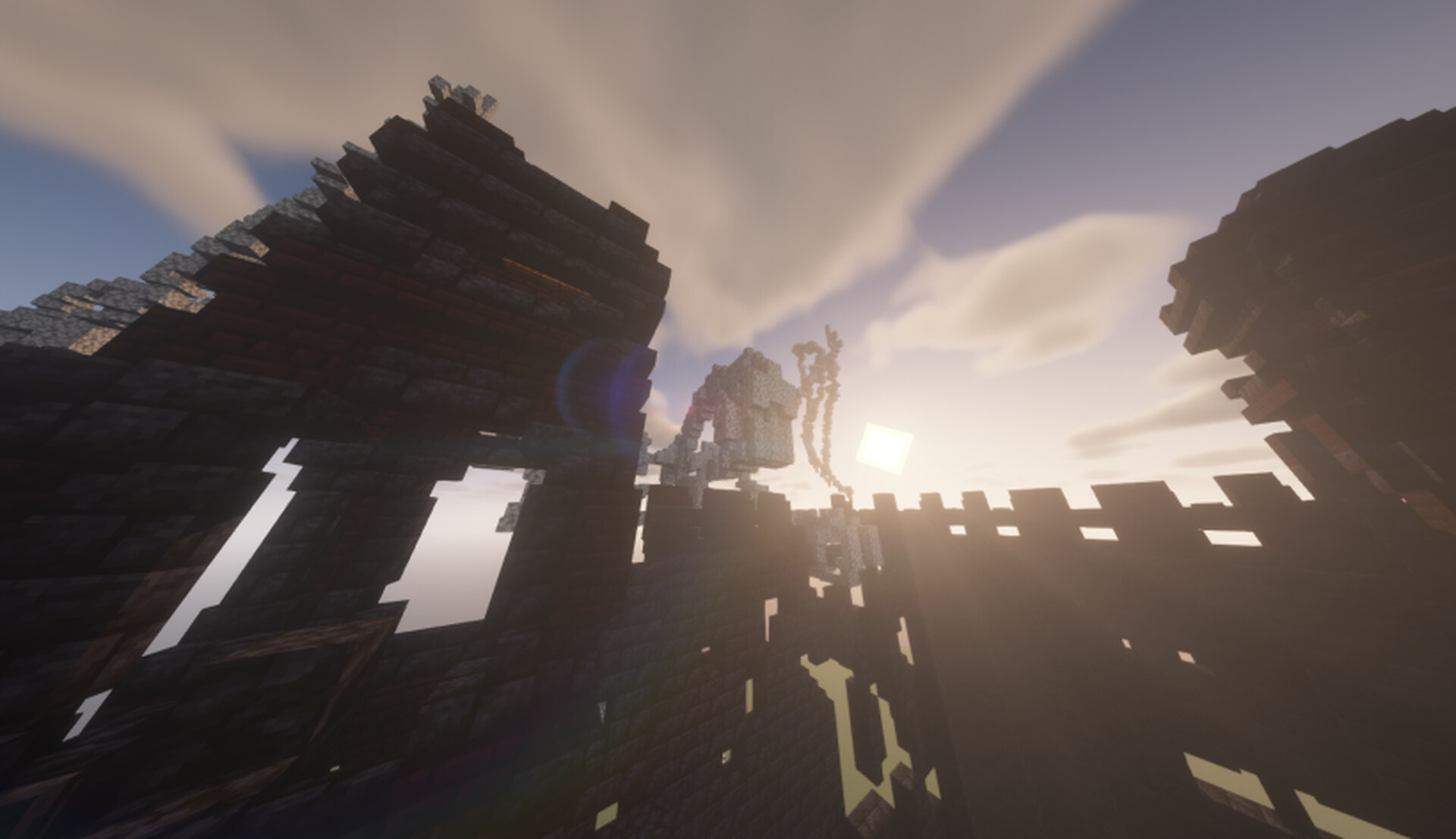 Dark Ruins Nether Tree Farm Build - [World Download] Minecraft Map