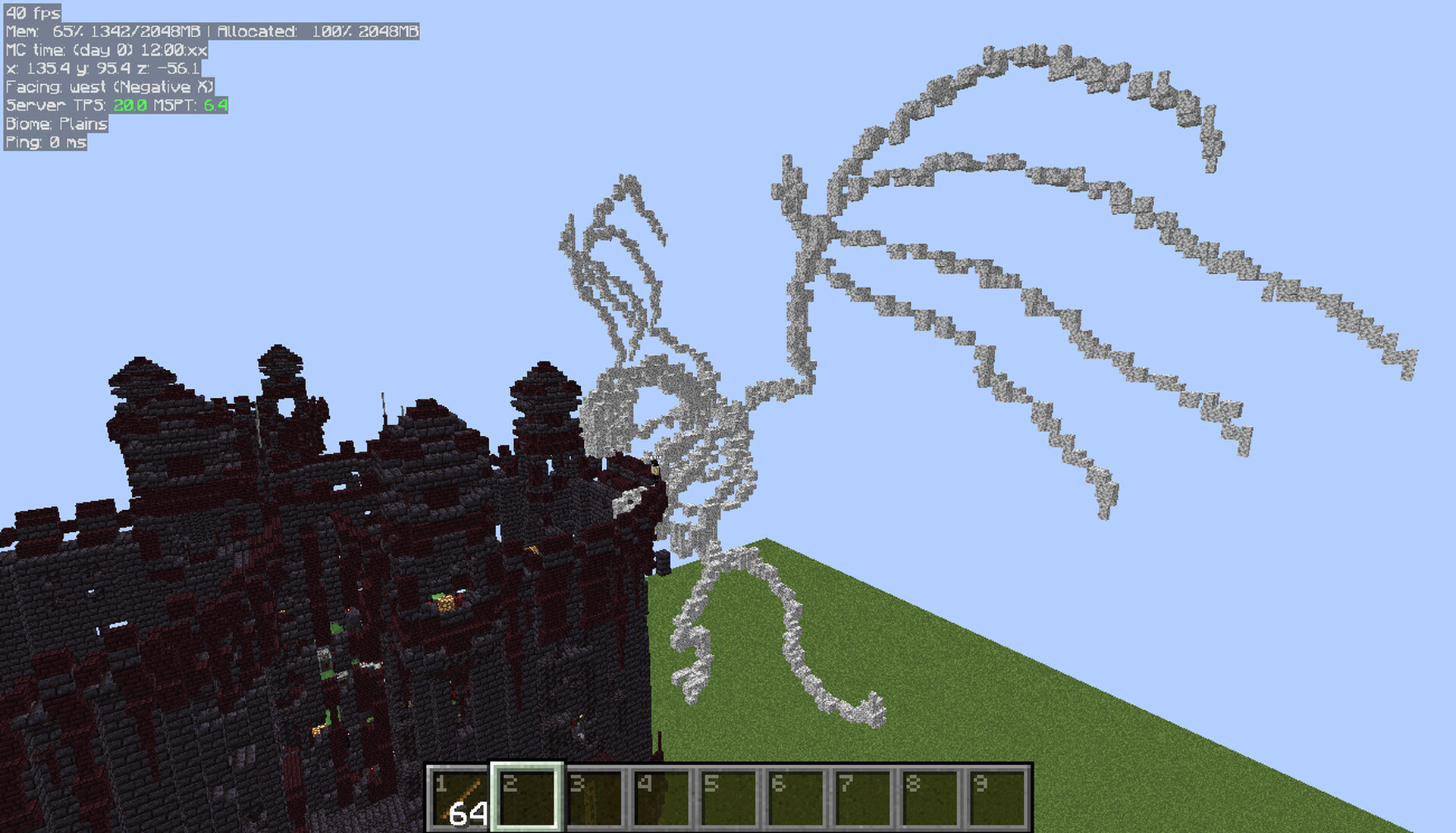 Dark Ruins Nether Tree Farm Build - [World Download] Minecraft Map