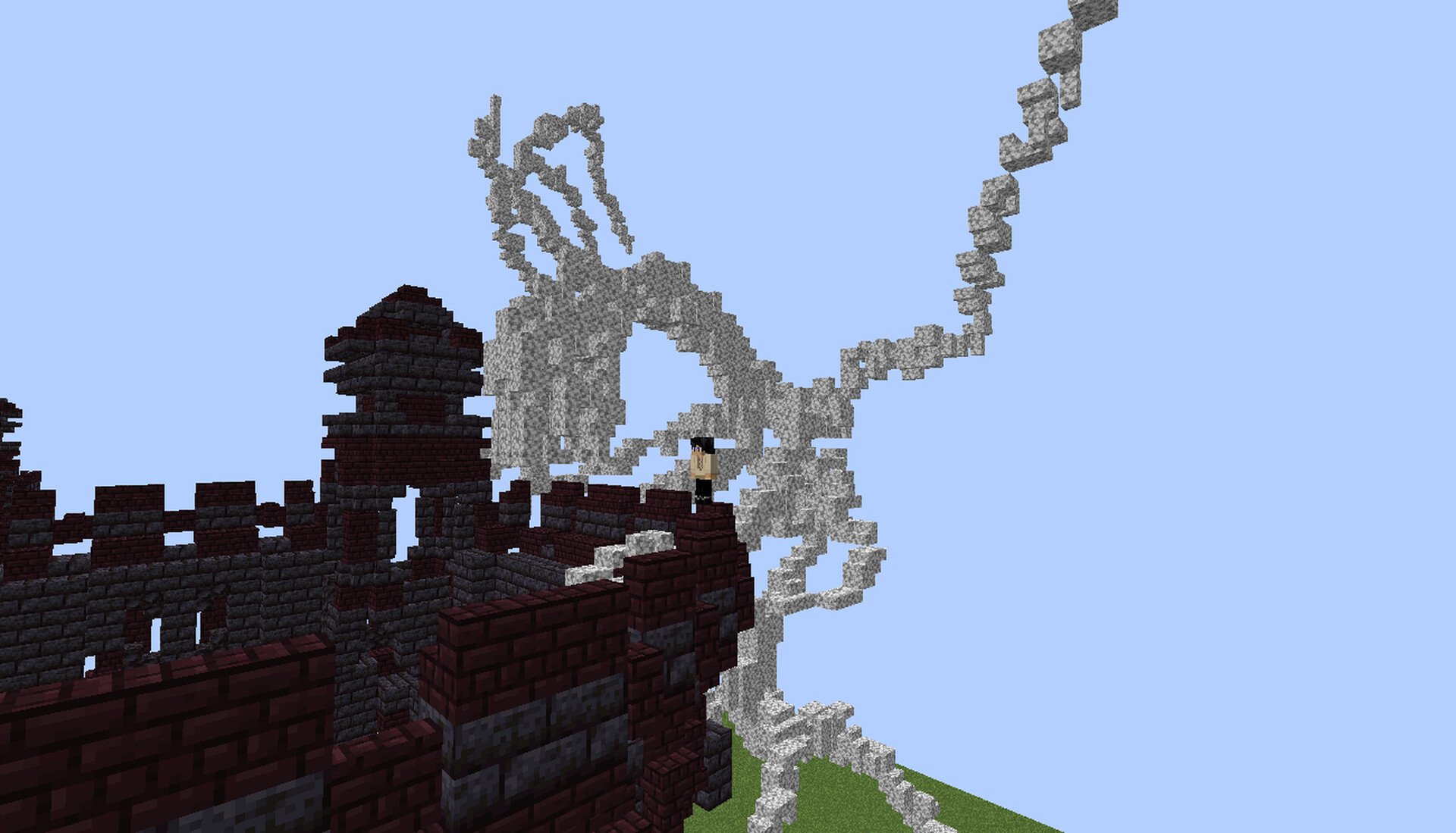 Dark Ruins Nether Tree Farm Build - [World Download] Minecraft Map