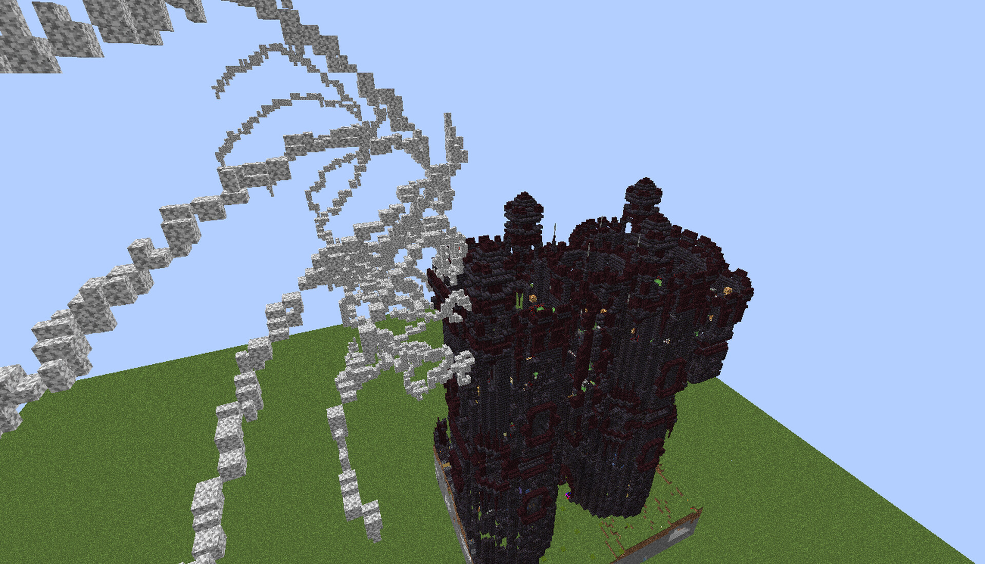 Dark Ruins Nether Tree Farm Build - [World Download] Minecraft Map