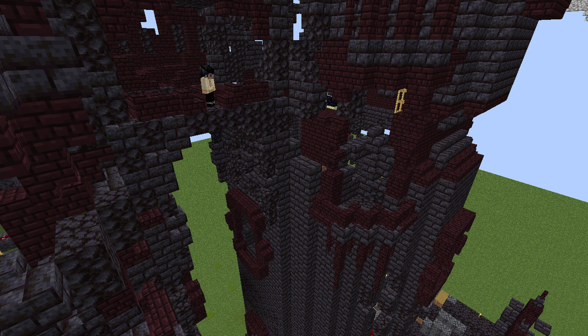 Dark Ruins Nether Tree Farm Build - [World Download] Minecraft Map