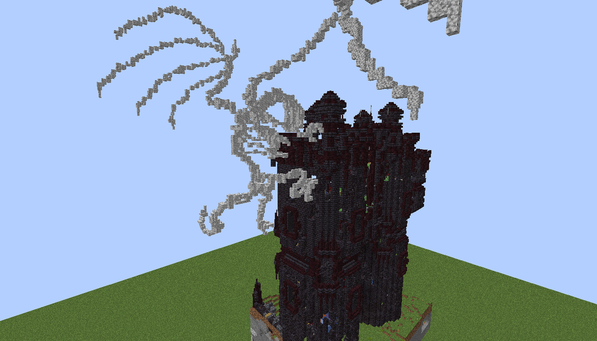 Dark Ruins Nether Tree Farm Build - [World Download] Minecraft Map