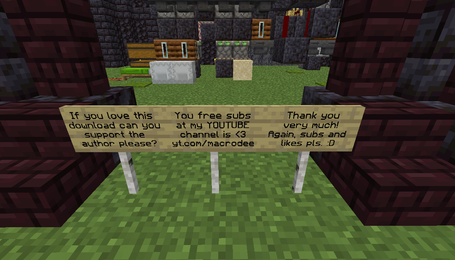 Dark Ruins Nether Tree Farm Build - [World Download] Minecraft Map