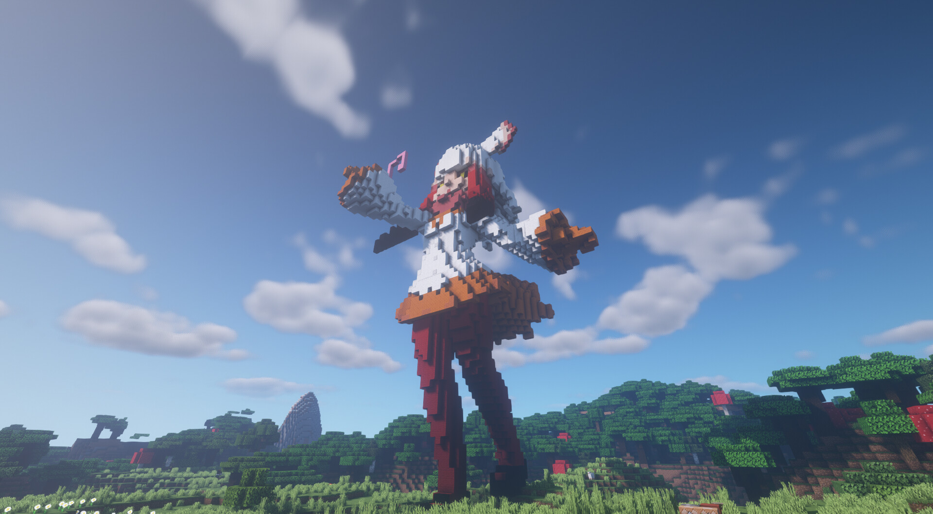 Kemono Friends Crested Ibis (Toki) statue Minecraft Map