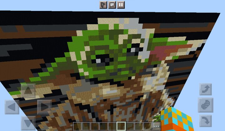 Grogu Pixel art Minecraft Map