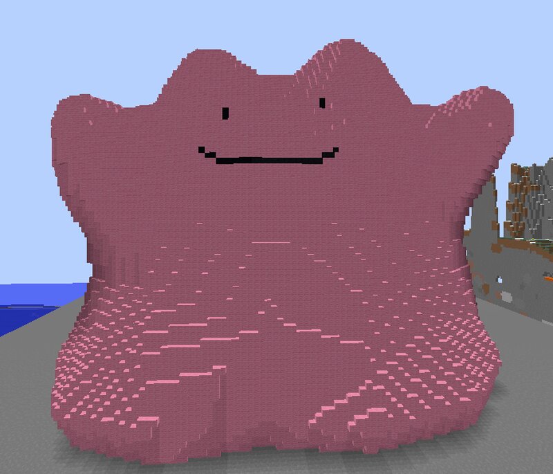 3D Ditto Pokemon Structure/Build Free Schematic Download Minecraft Map