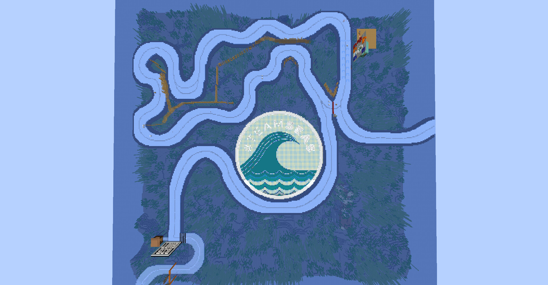 Ice Boat Racing: World's Longest Course Minecraft Map