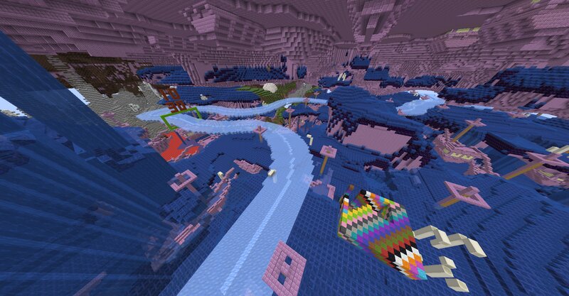 Ice Boat Racing: World's Longest Course Minecraft Map
