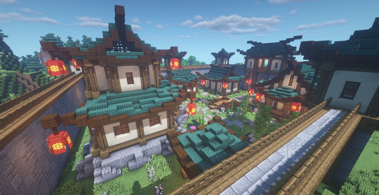 Japanese Village Minecraft Map