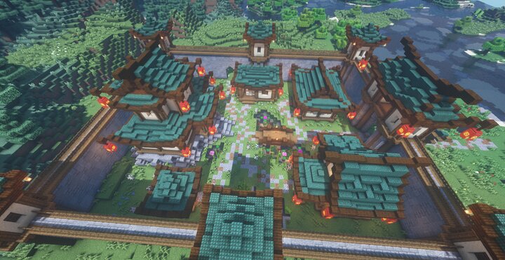 Japanese Village Minecraft Map