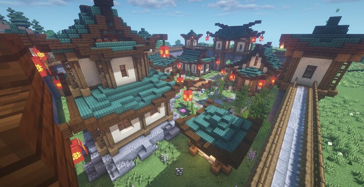Japanese Village Minecraft Map