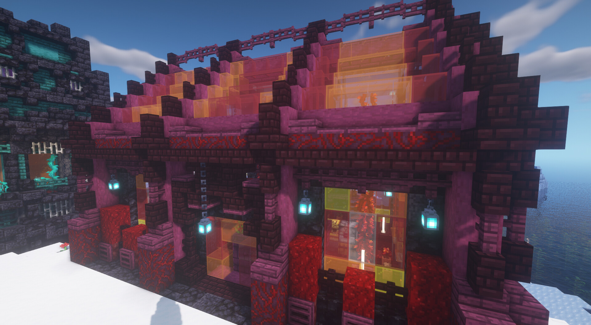 Nether-style Bee farm Minecraft Map