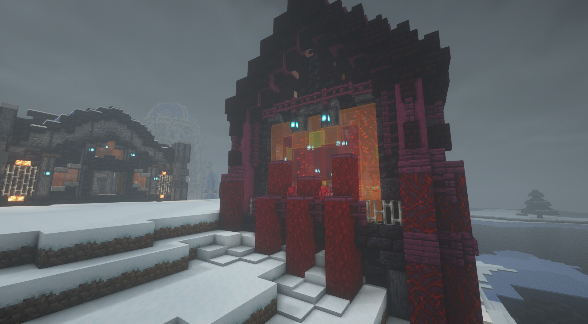 Nether-style Bee farm Minecraft Map