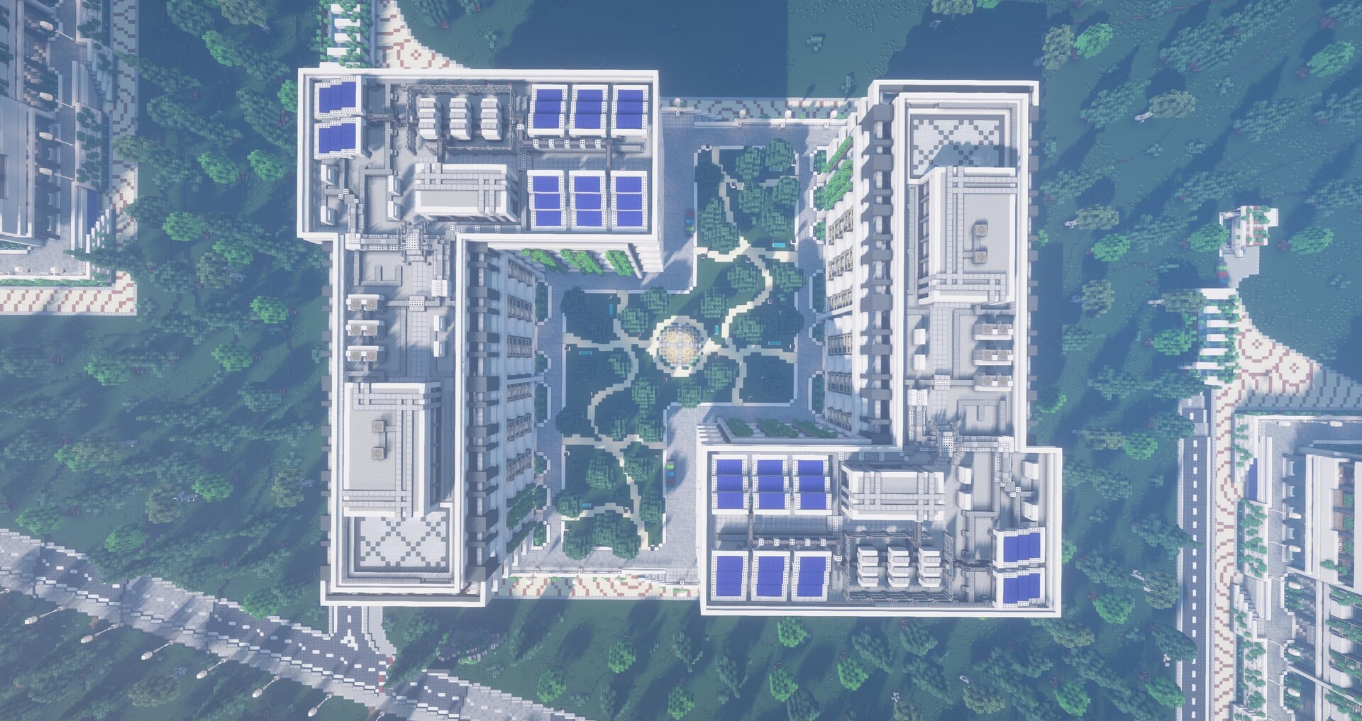 HMANS - Modern University Campus (Approx. 1000 by 800 blocks) Minecraft Map