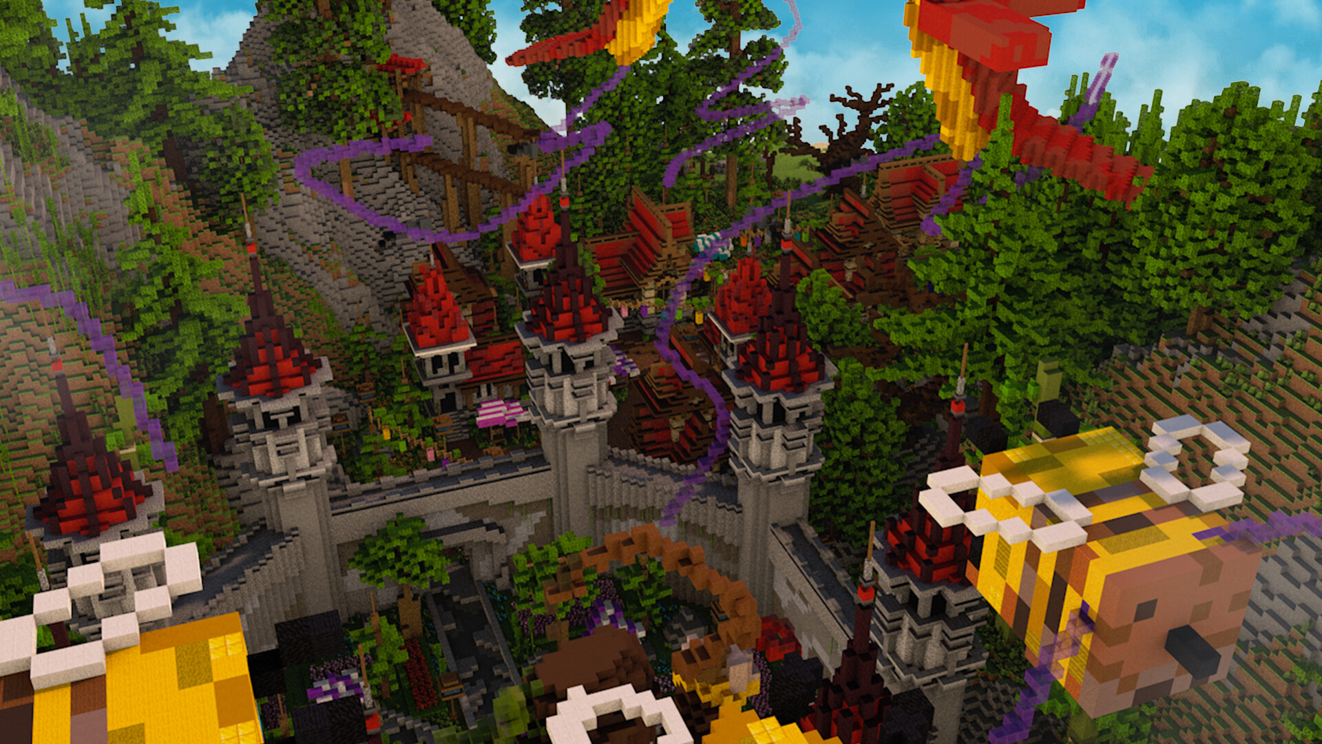 Village-Castle Hub Minecraft Map