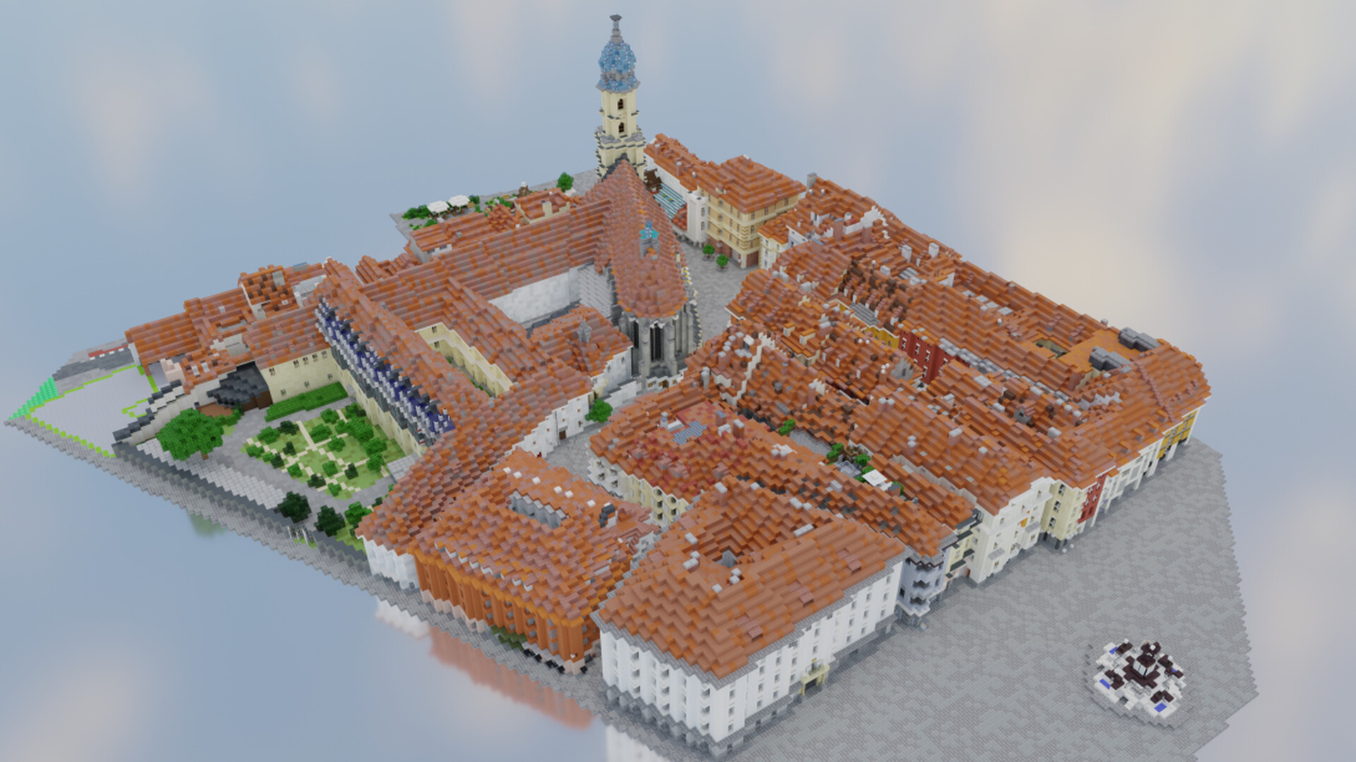 Graz 1:1 scale in Minecraft! Alps BTE Minecraft Map