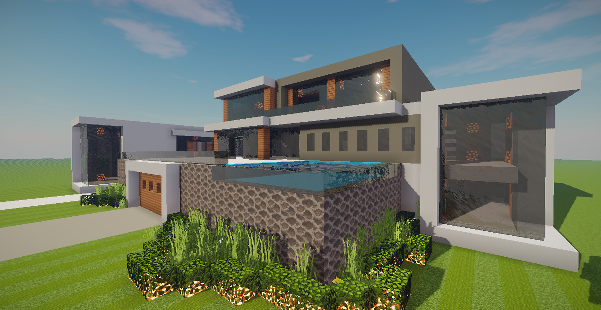 Modern Mansion #3 Map + Schematic Minecraft Map