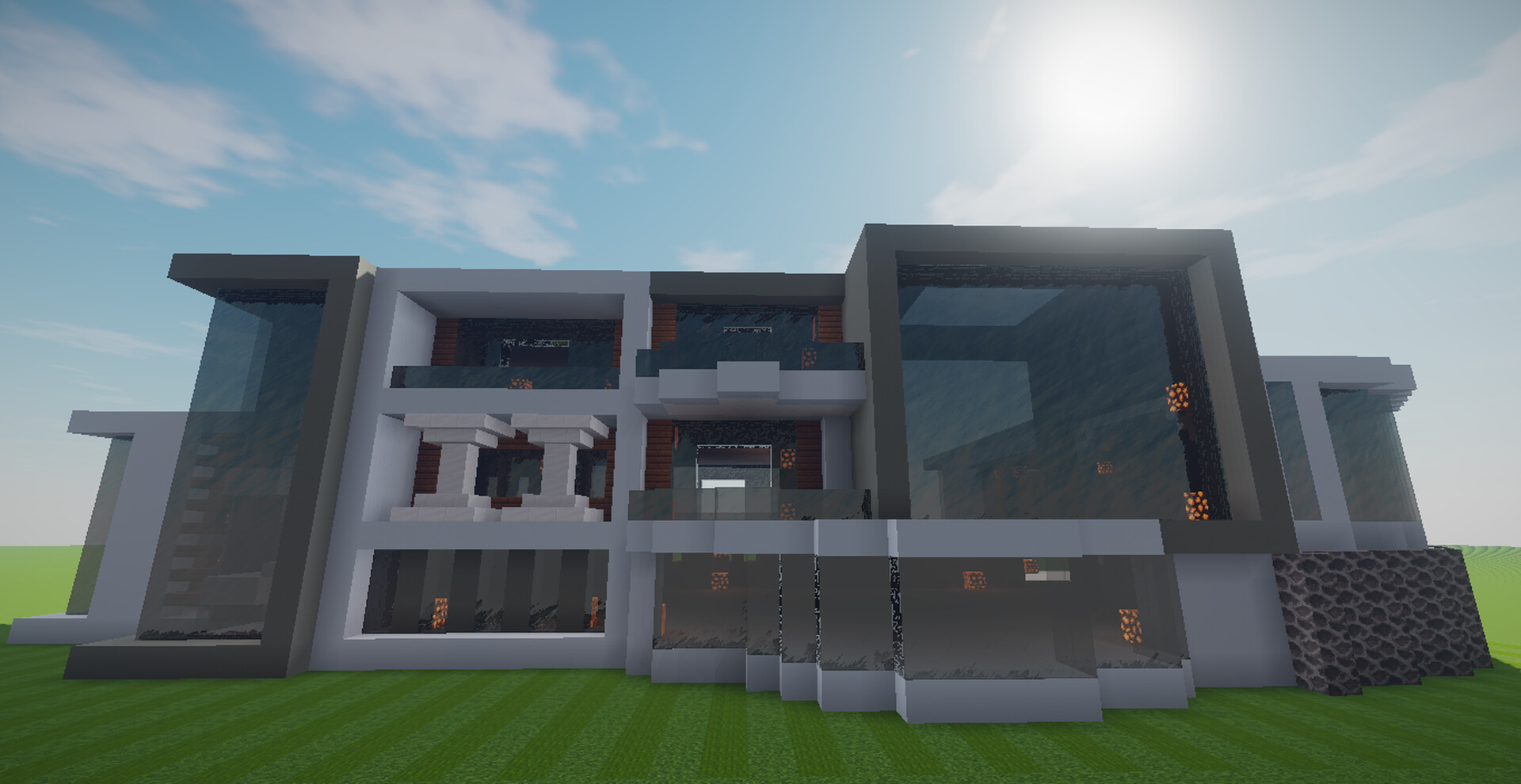 Modern Mansion #3 Map + Schematic Minecraft Map