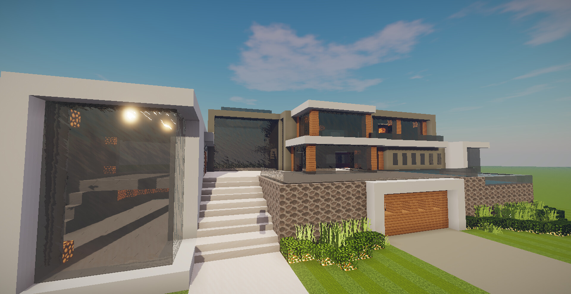 Modern Mansion #3 Map + Schematic Minecraft Map