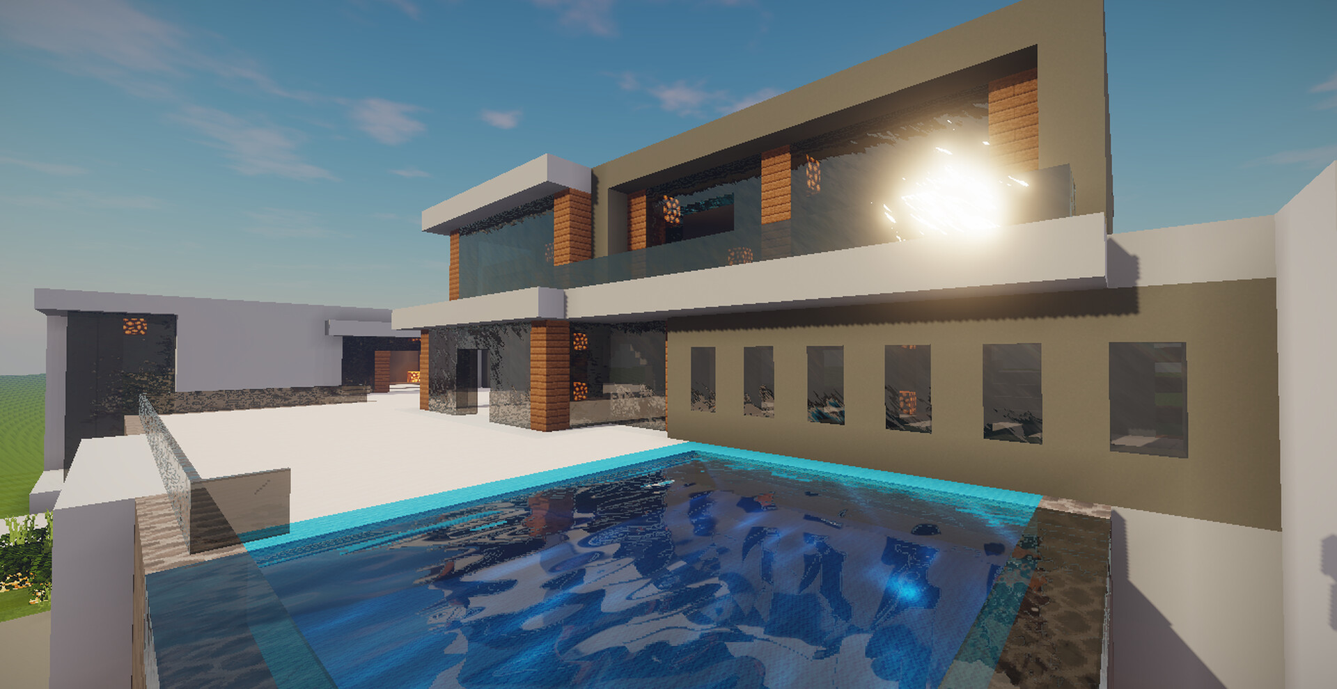 Modern Mansion #3 Map + Schematic Minecraft Map