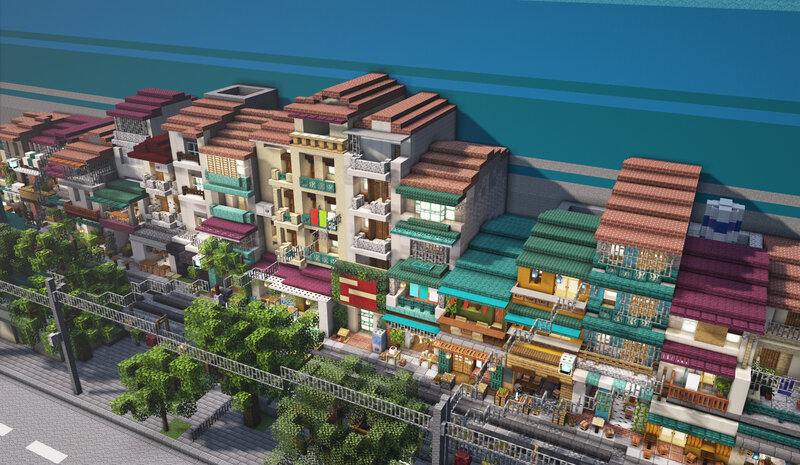 Hanoi Train Track Cafe Minecraft Map