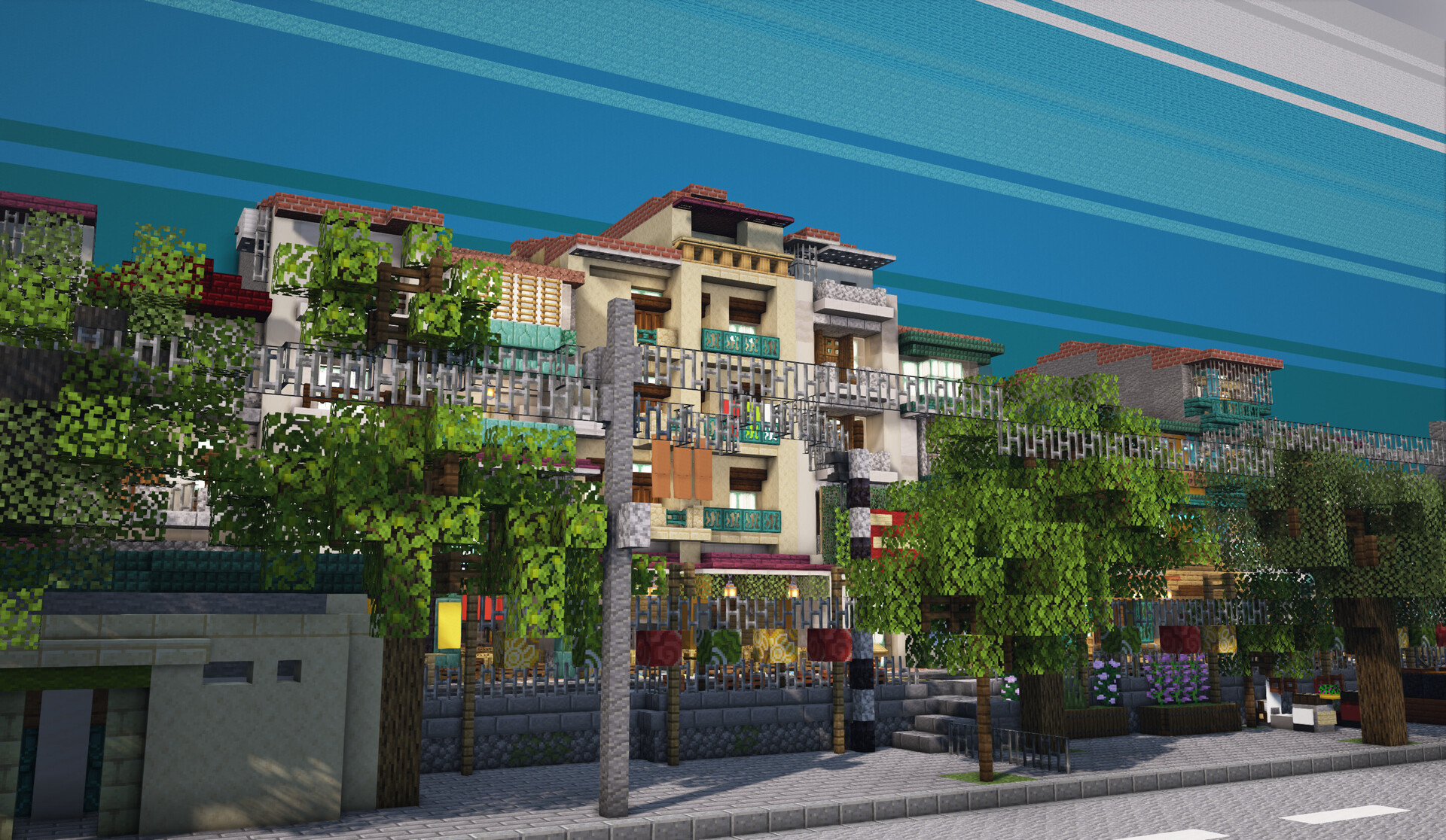 Hanoi Train Track Cafe Minecraft Map