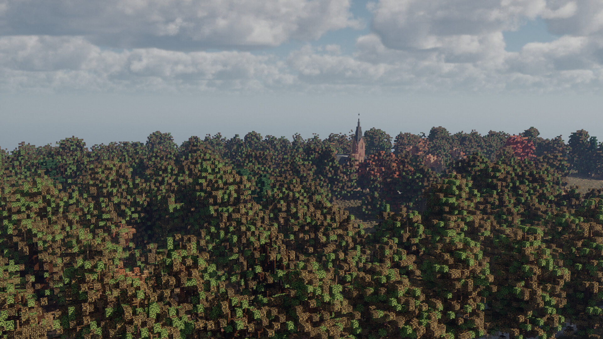 Flemish Neo-Gothic castle in an autumn forest Minecraft Map