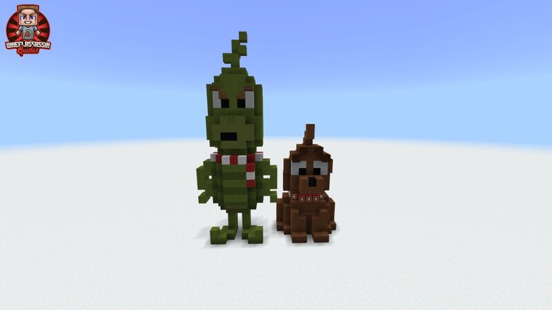 My 2020 Grinch Vs My 2021 Grinch and Max Statues Minecraft Map