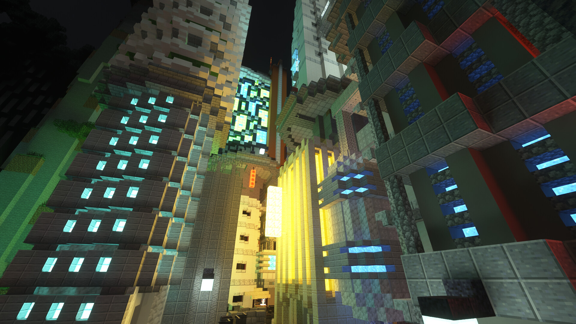 cyberpunk city project for PMC nvidia contest Minecraft Map