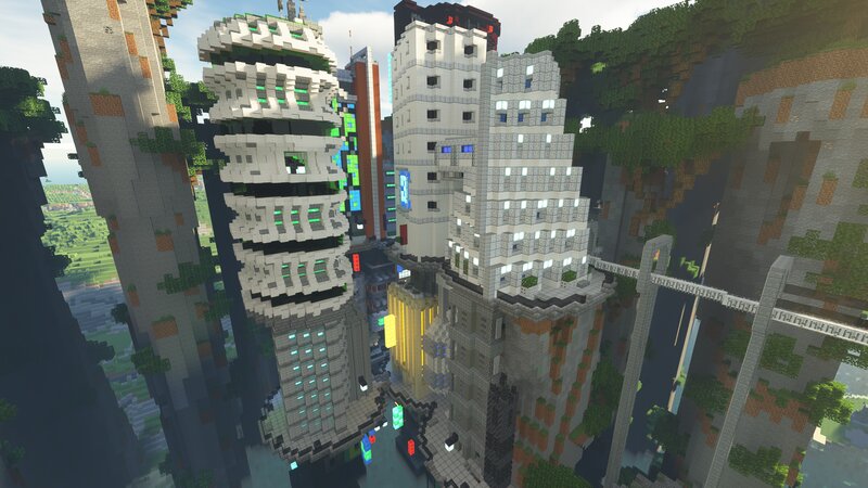 cyberpunk city project for PMC nvidia contest Minecraft Map
