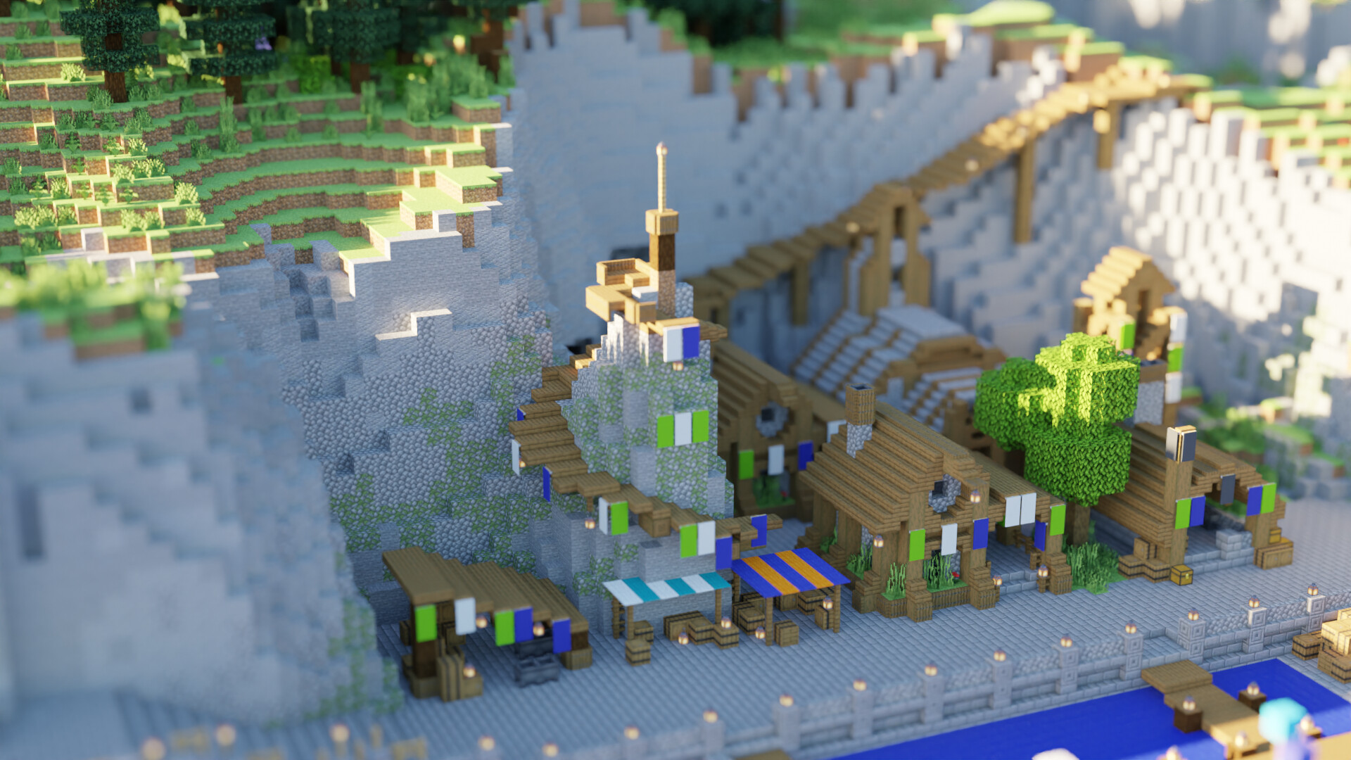 Small impoverished sea port town Minecraft Map