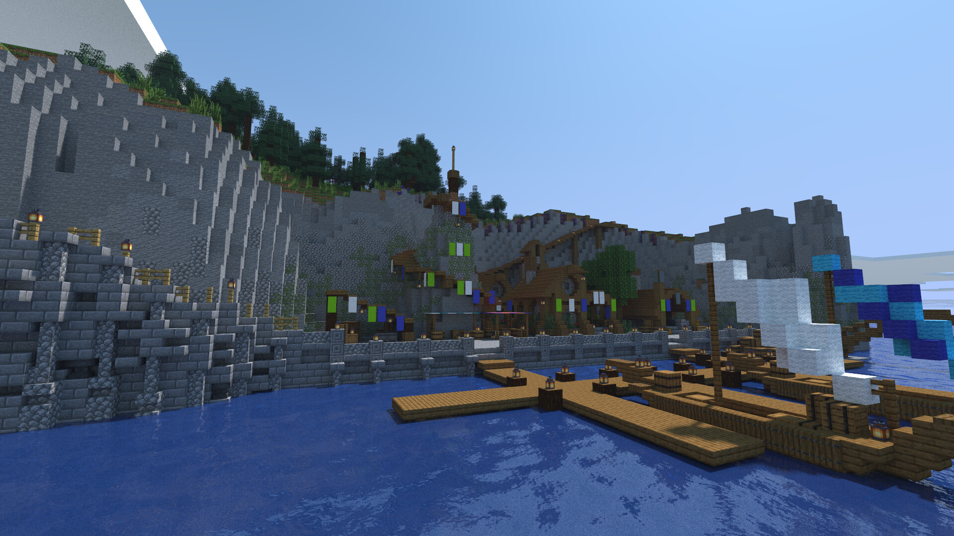Small impoverished sea port town Minecraft Map