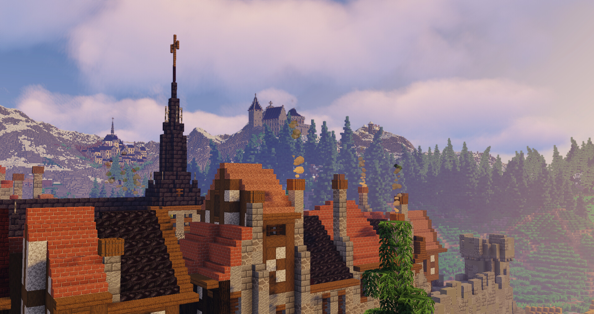 Medieval mountain castle (Alenvins Project) Minecraft Map