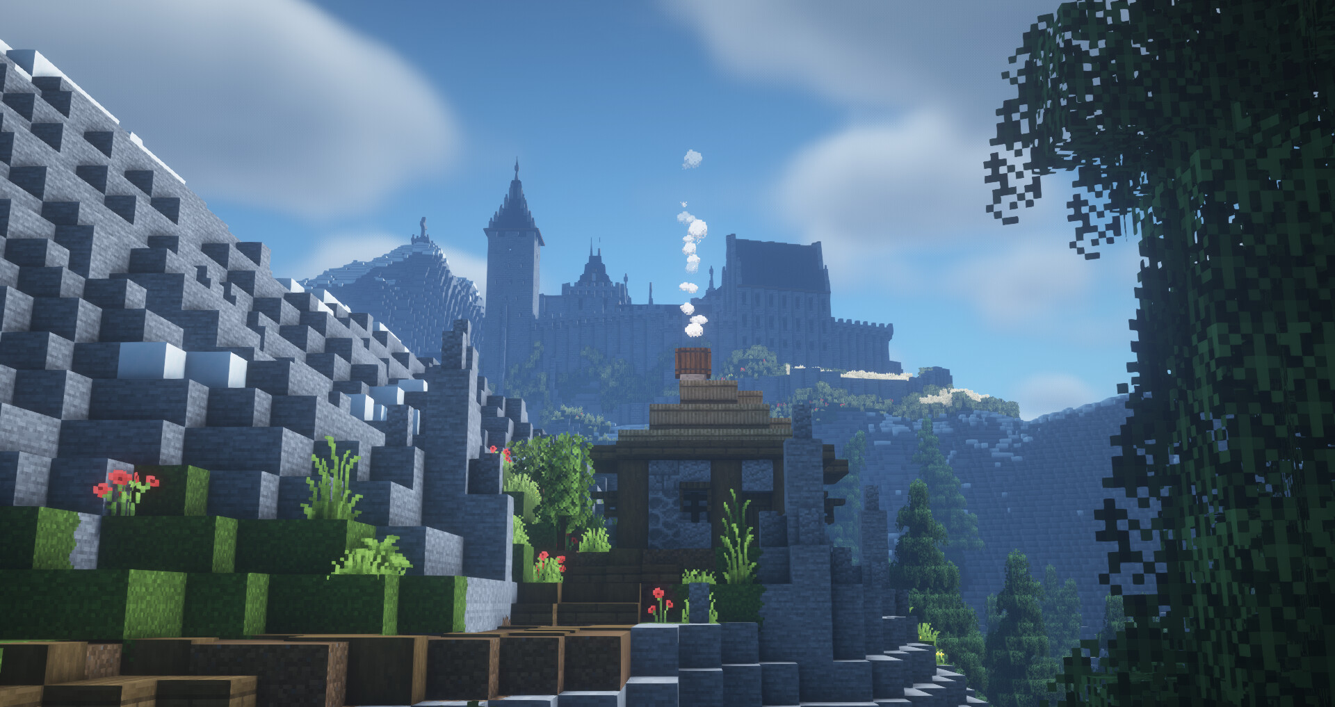 Medieval mountain castle (Alenvins Project) Minecraft Map