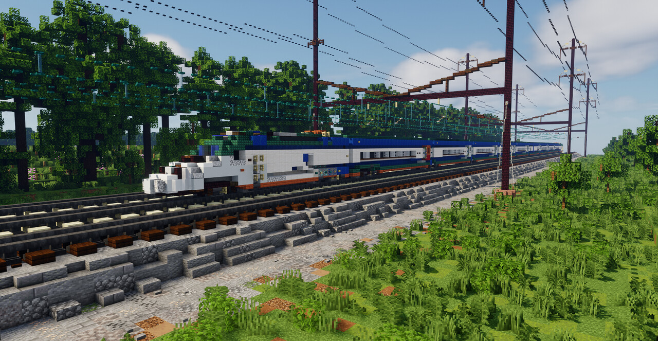 Amtrak Acela Avelia Liberty 1.5:1 Scale Minecraft Map