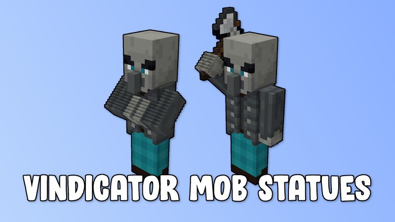 Vindicator Mob Statues Minecraft Map