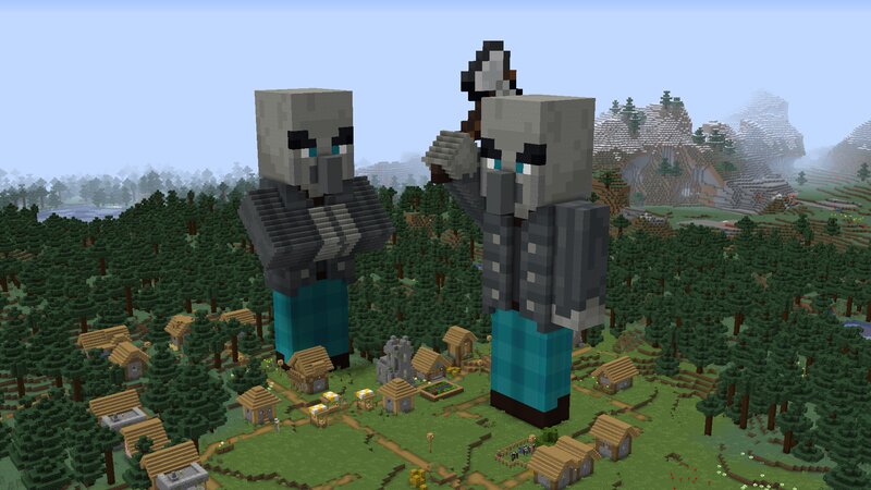 Vindicator Mob Statues Minecraft Map