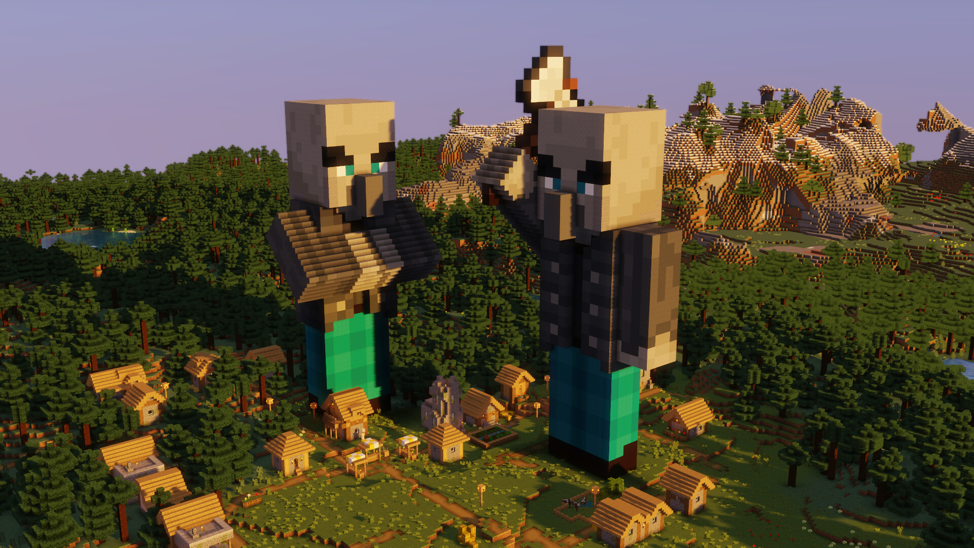 Vindicator Mob Statues Minecraft Map