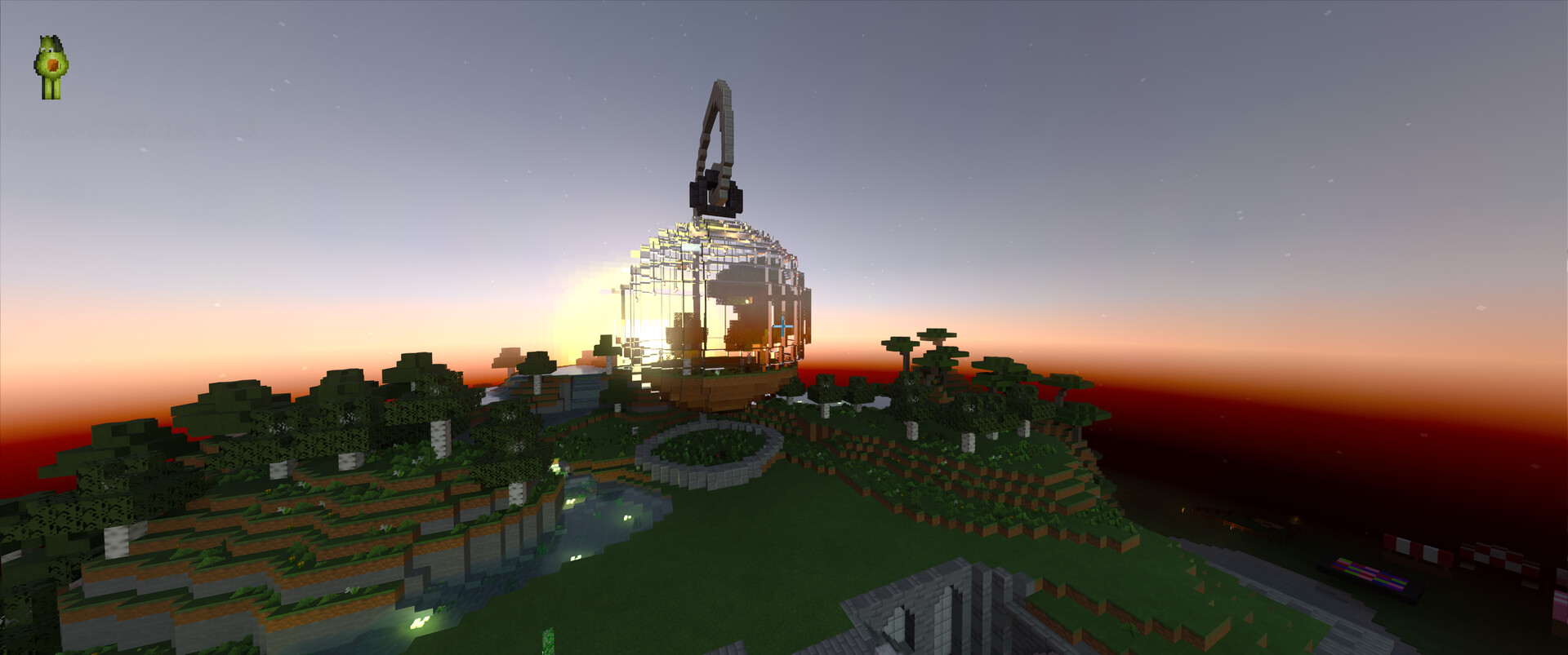 Bee Terrarium on Ornament Stand Minecraft Map