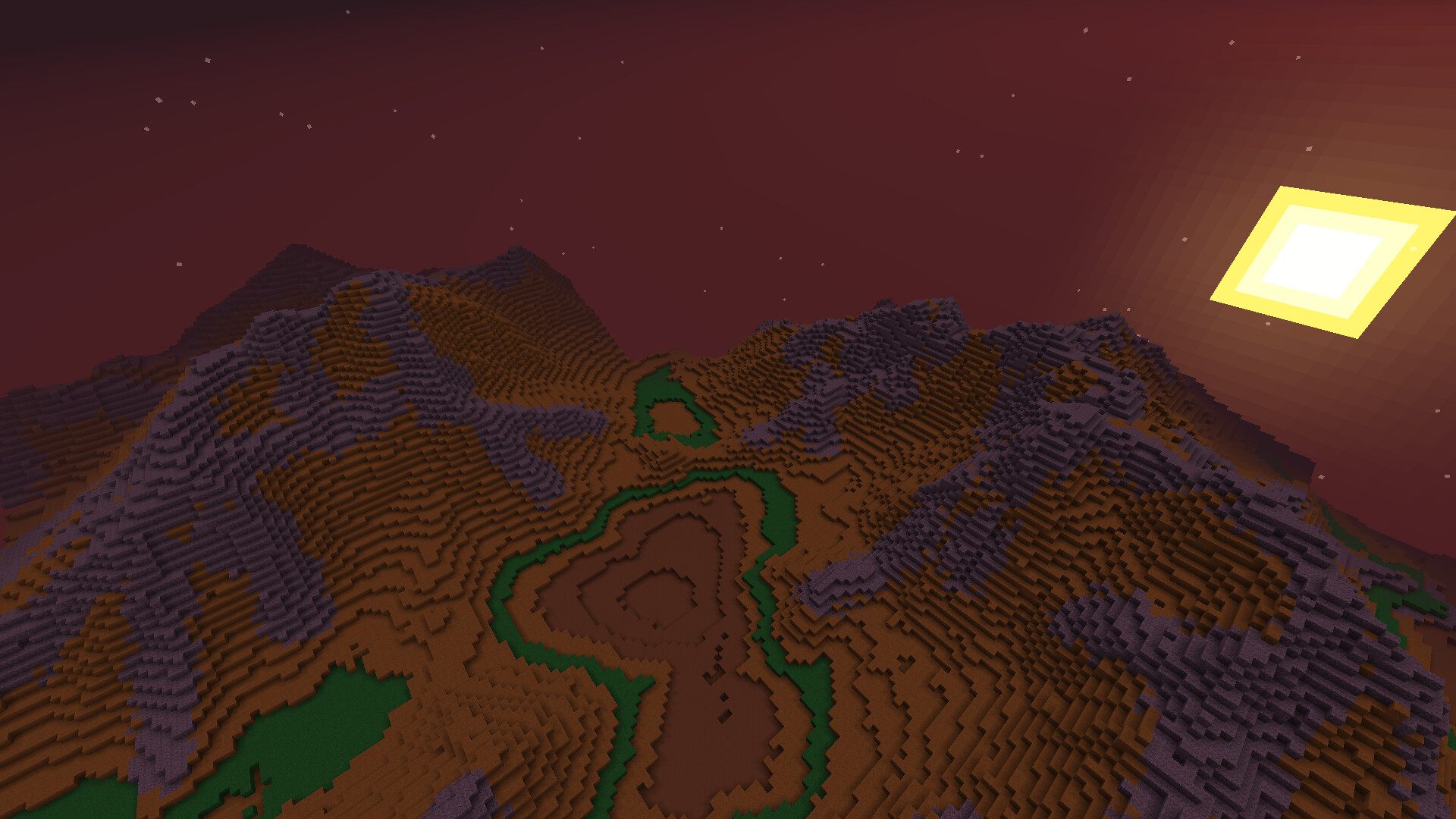 2k x 2k RedSavana Terrain + DarkBiome Minecraft Map