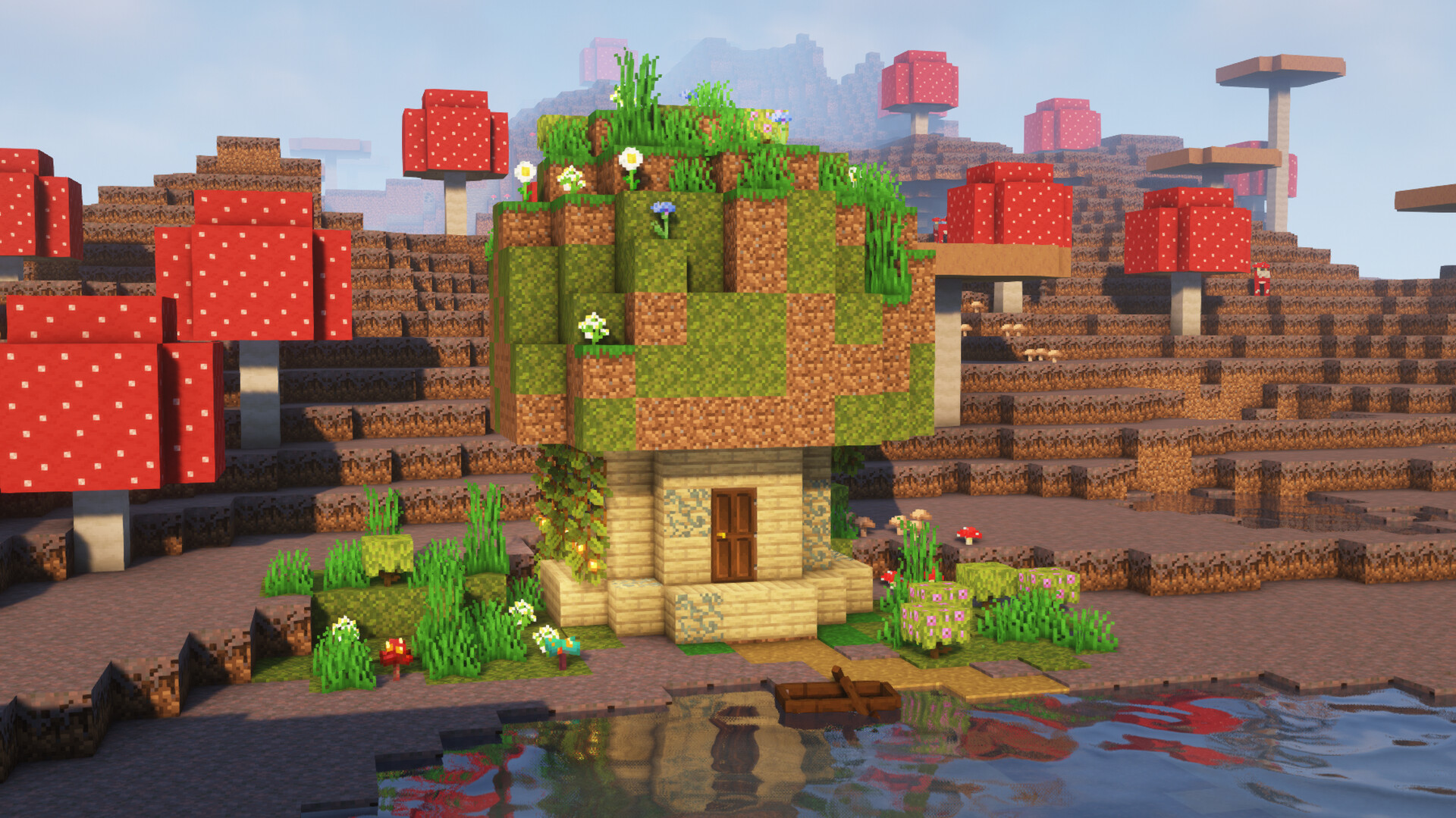 Cute and EASY Mushroom House + Download Minecraft Map
