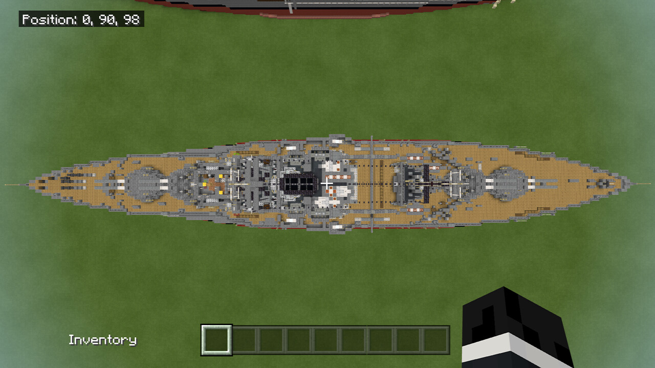 HMS Warspite (1942 configuration) | 1:1 Scale Minecraft Map