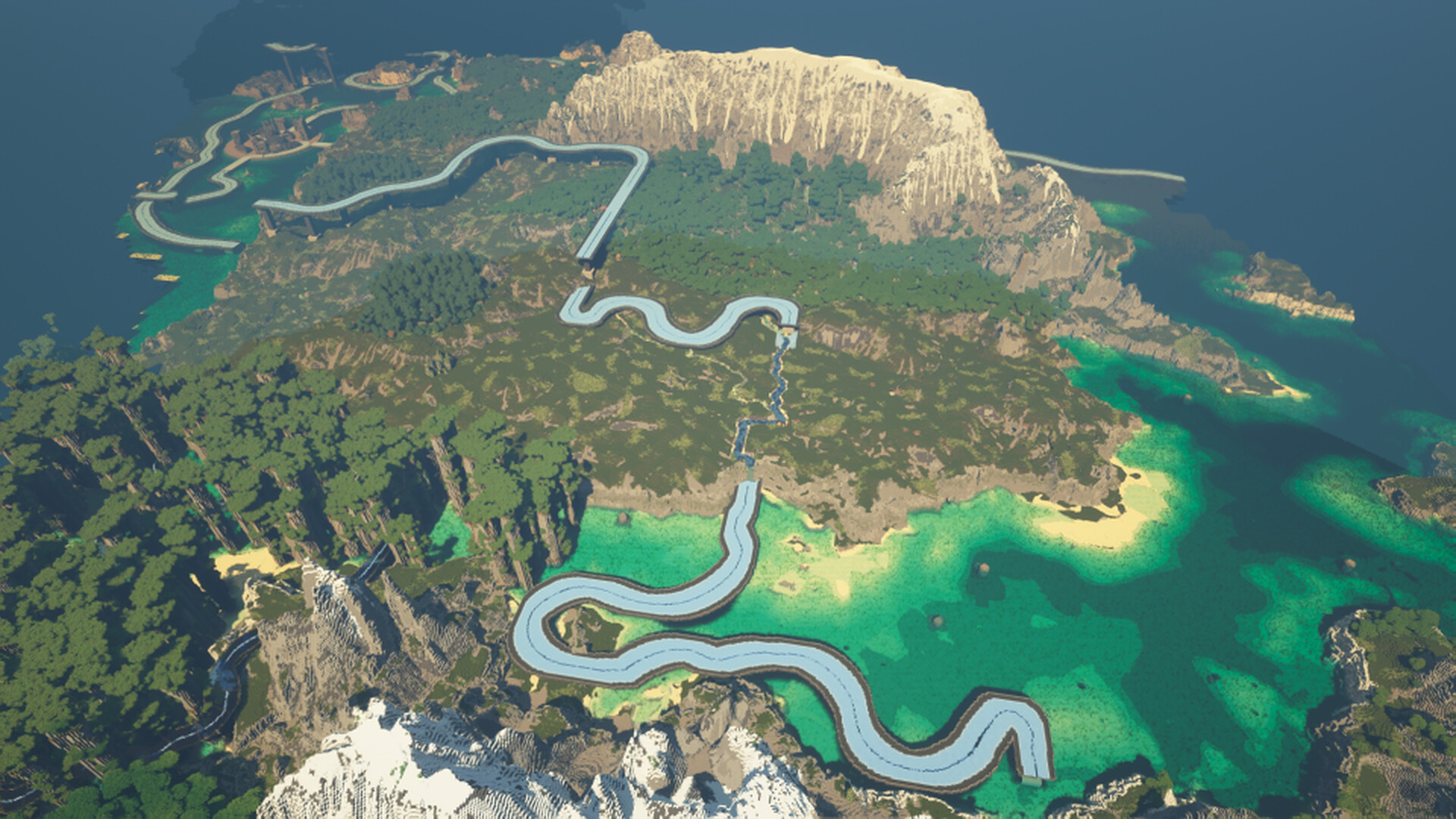 Pmc Ice Boat Racing Map 1 17 1 Minecraft Map