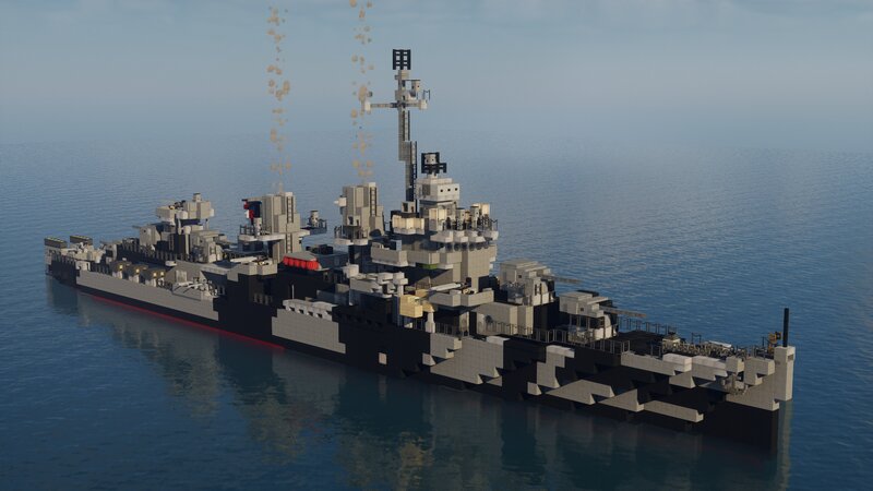 USS Nicholas DD-449 Fletcher-class Destroyer Minecraft Map