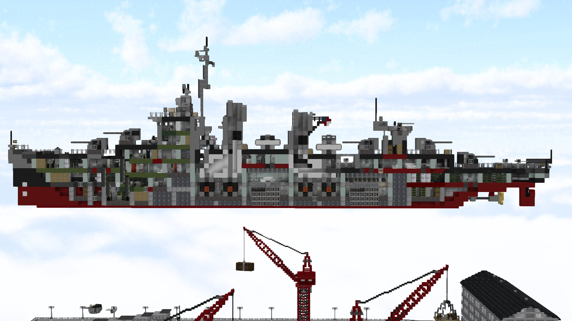USS Nicholas DD-449 Fletcher-class Destroyer Minecraft Map
