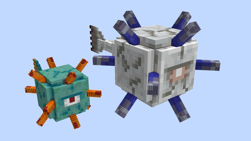 Elder Guardian Mob Statue Minecraft Map