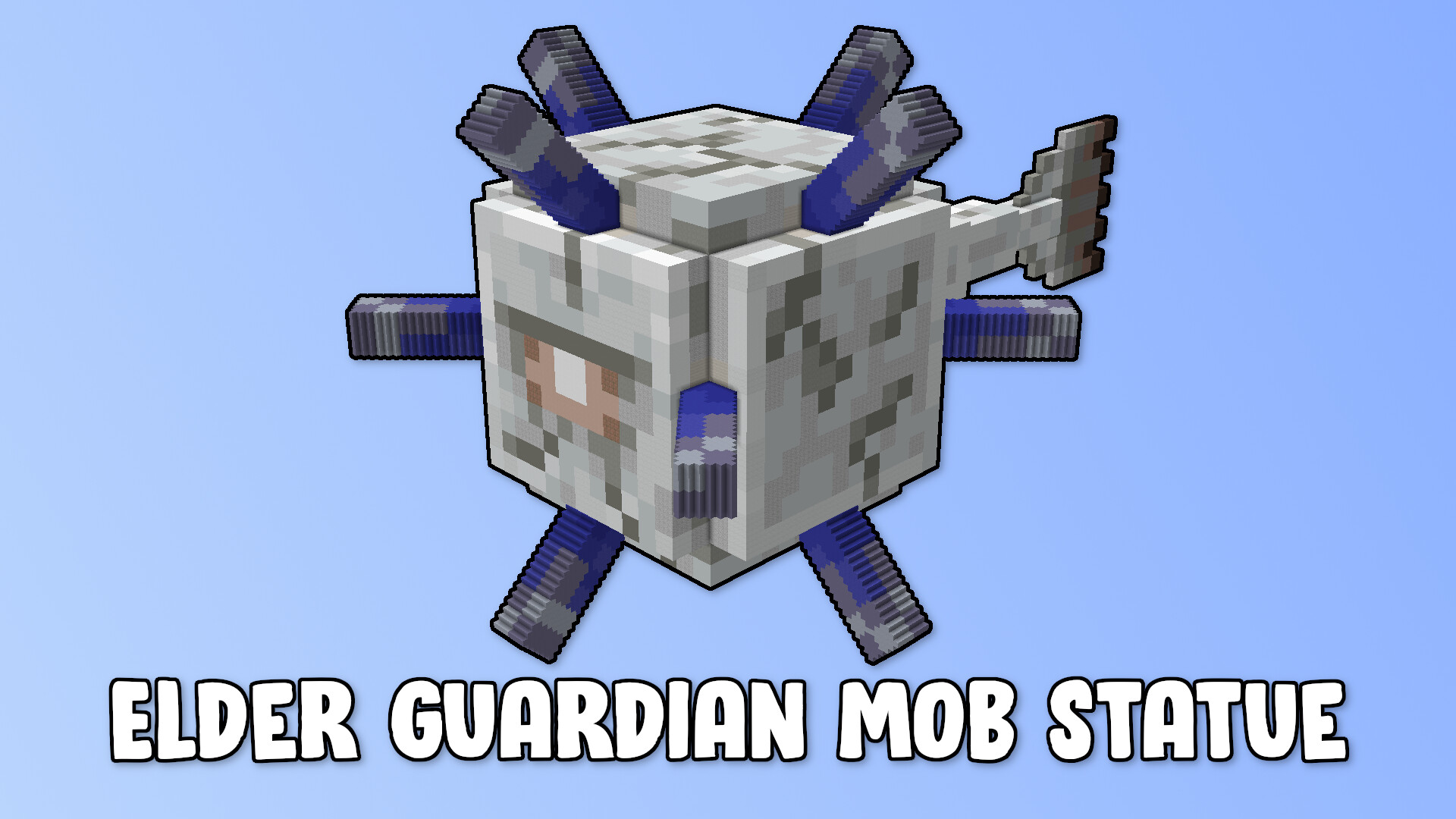 Elder Guardian Mob Statue Minecraft Map