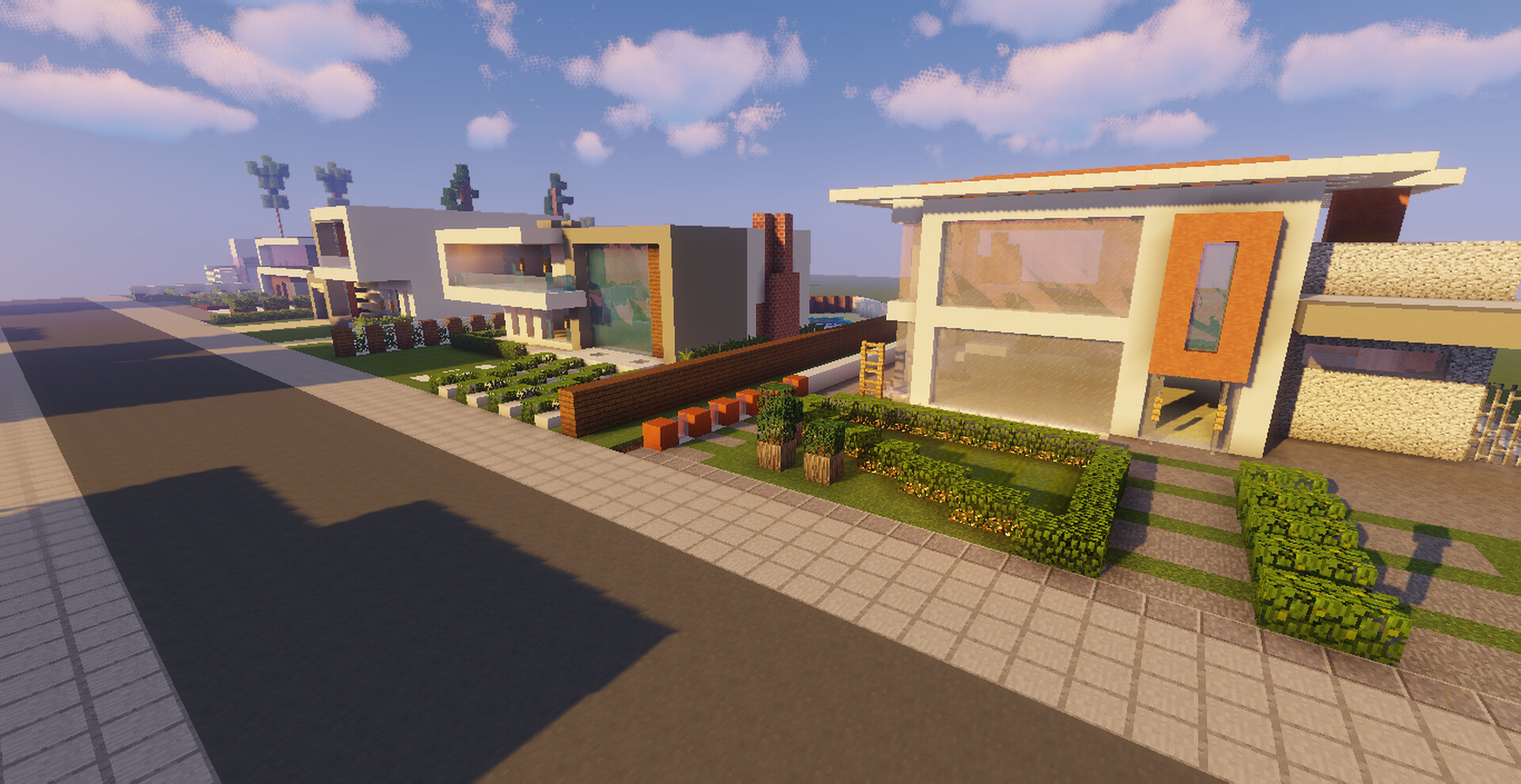 Modern Neighborhood Map + Pack #2 (10 Houses) Minecraft Map