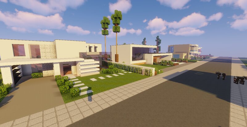 Modern Neighborhood Map + Pack #2 (10 Houses) Minecraft Map