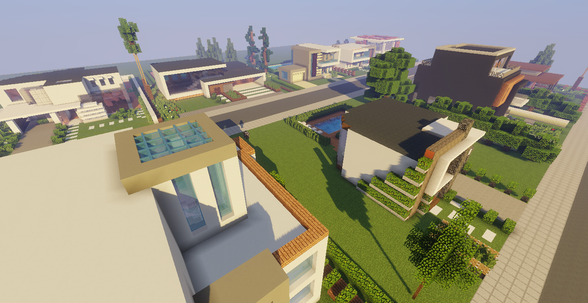 Modern Neighborhood Map + Pack #2 (10 Houses) Minecraft Map